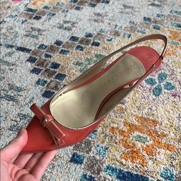 Ivanka Trump | Shoes | Ivanka Trump Sling Back Heels Tangerine Orange ...
